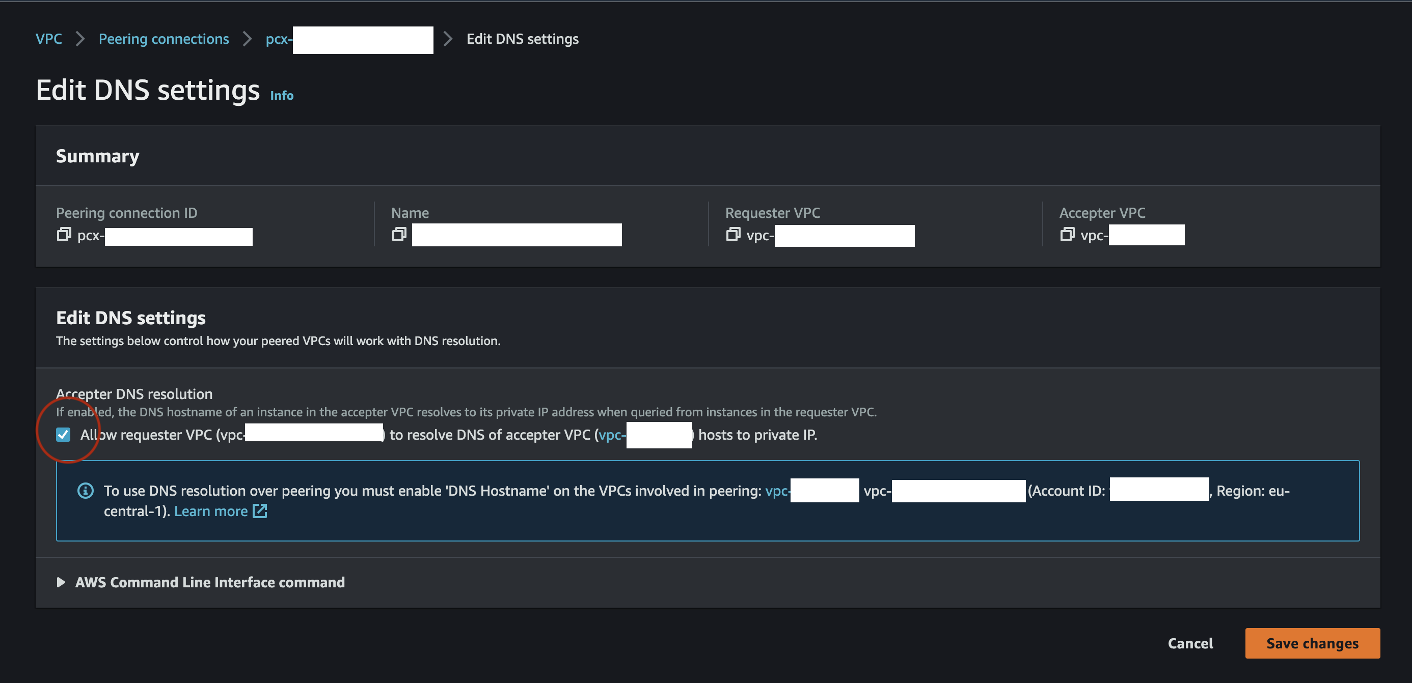 Cross-account VPC Peering with AWS CDK